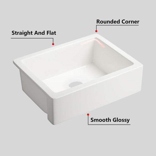 Interbath Single Bowl Fireclay Kitchen Sink | Wayfair